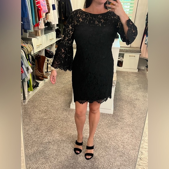 Lauren Ralph Lauren | Dresses | Lacy Black Ralph Lauren Shift Dress ...